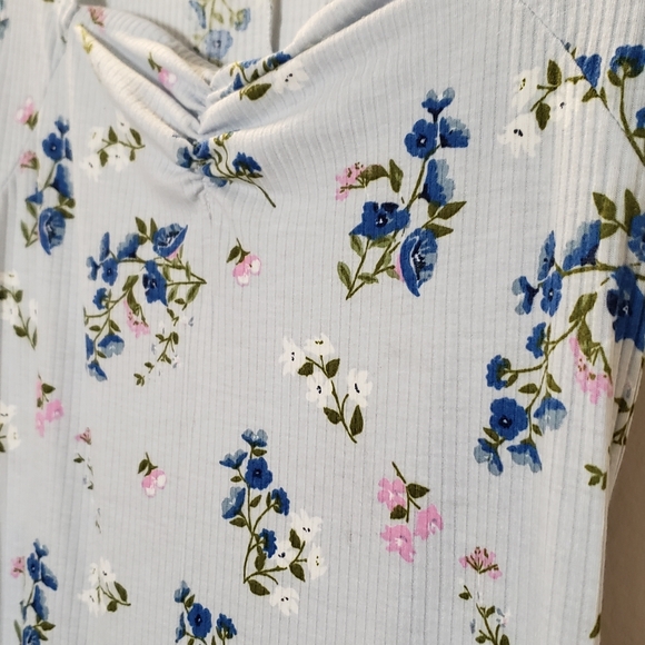 Dresses | Nwtcute Blue Flower Print Dress | Poshmark